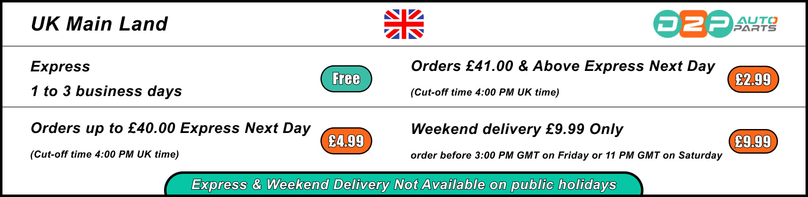 D2P Autoparts UK | Premier OEM Quality Auto Parts Supplier