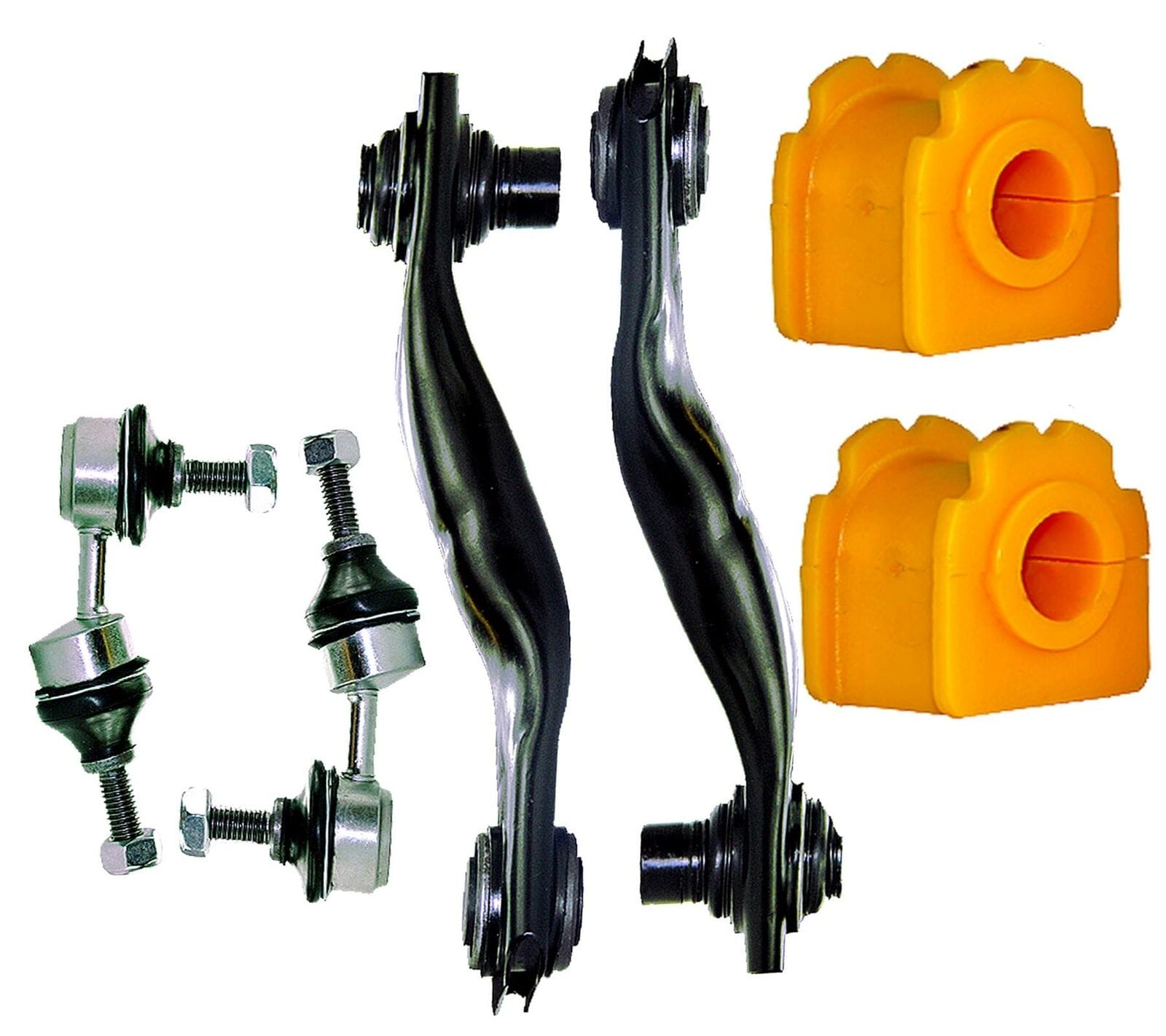 Rear Lower Control Arms, Poly Bushes & Drop Links Kit For Jaguar X-Type ...